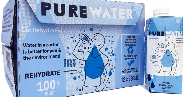 PureWater Drinking Water Tetrapack (12 Packs) 330ml