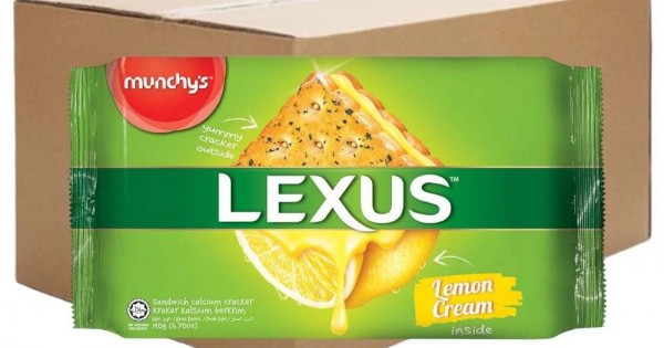 Munchy's Lexus Sandwich Calcium Crackers - Lemon (12 packets) 190g