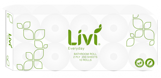 Livi 2-Ply Toilet Tissue Roll (100 Rolls) 200 Sheets