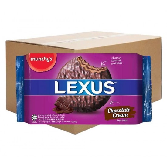 Munchy's Lexus Sandwich Calcium Crackers - Choco Coated Chocolate (12 ...