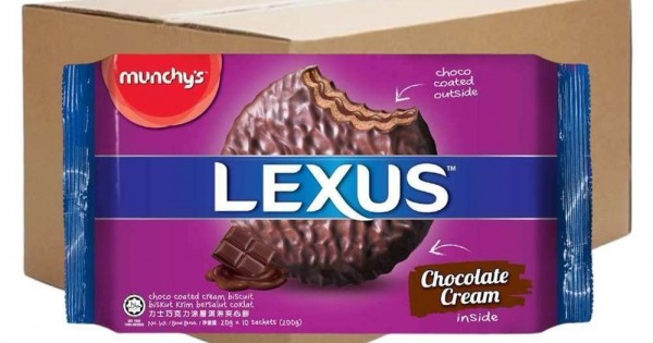 Munchy's Lexus Sandwich Calcium Crackers - Choco Coated Chocolate (12 ...