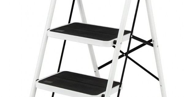 4-Step Foldable Steel Ladder w/Grip 965mm