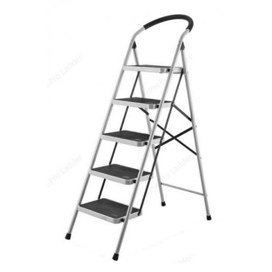 5-Step Foldable Steel Ladder w/Grip