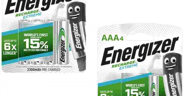 Energizer Extreme Rechargeable Battery (AA, AAA) 4'S