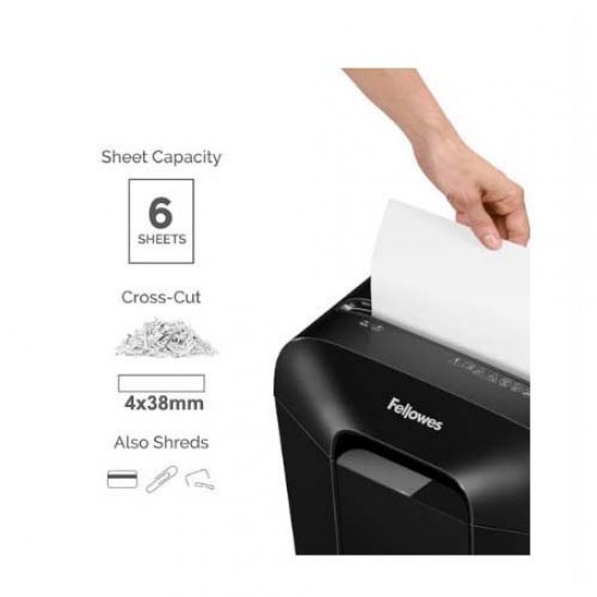 Fellowes LX25 Powershred Personal Shredder Cross Cut 6 Sheets