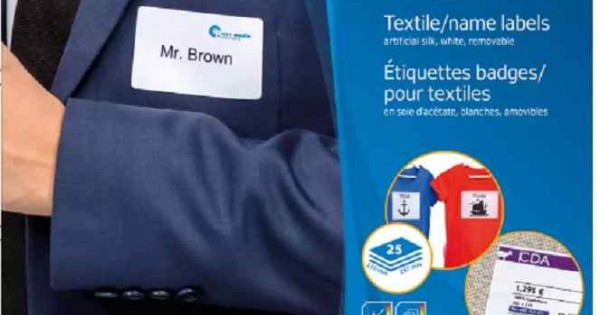 Herma Name/Textile Removable White Label A4 25'S (80 x 50mm)