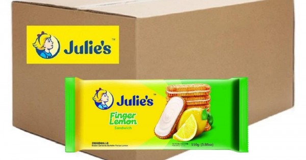 Julie's Finger Lemon Sandwich Biscuits (24 Packets) 110g