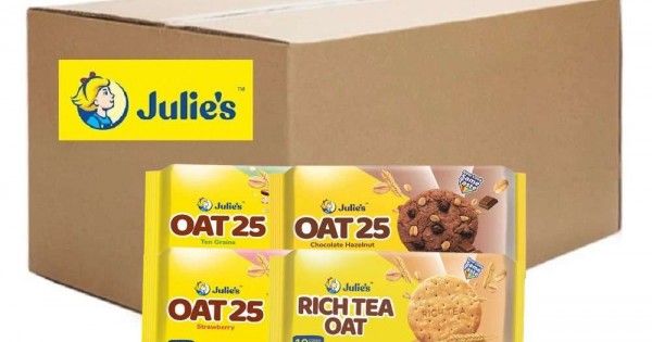 Julie's Oat Cookies (24 Packets) 200g (Chocolate, Strawberry, Rich Tea ...
