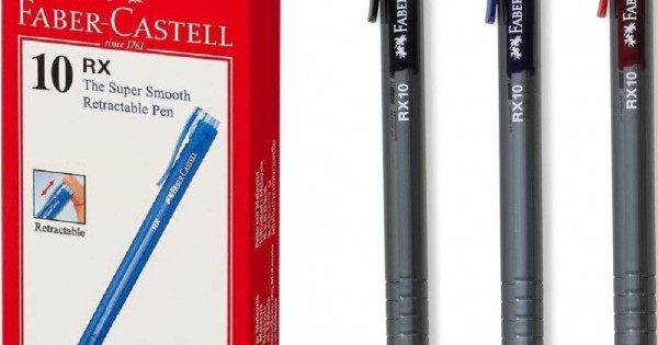 Faber-Castell RX10 Ballpoint Pen 1.0mm (10 Pens) Retractable