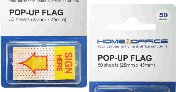 HnO Pop-Up Flags 1" x 1.7" (Sign Here, Note)