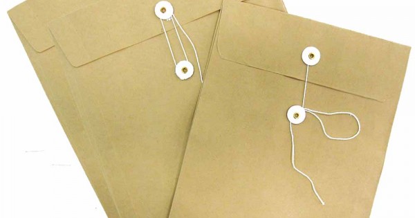 String Envelope (10" x 14" x 2") 5’S Kraft